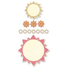 Fustella Sizzix Thinlits "Cornici e bordi geo, sole" - 666121