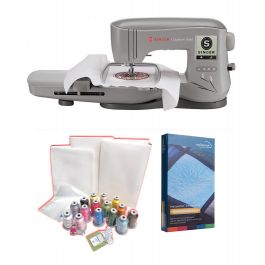 Macchina ricamatrice Singer Quantum Stylist EM 200 + Telaio bordi infiniti